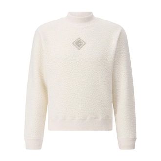 Casablanca Homme, Sweatshirts et sweats &agrave; capuche, Blanc, Taille: L SweaT-shirt avec effet peluche et logo paillet&eacute;
