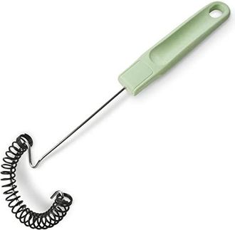 Fackelmann Fackelmann Ecolution Schneebesen - Spiralbesen klein aus Holzfasern, Bio-Kunststoff und Edelstahl - Ø 28 x 8 cm großer Rührbesen in Mintgrün/Steingrau