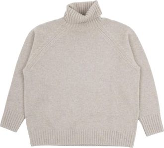 P.A.R.O.S.H. P.a.r.o.s.h., Femme, Pulls, Beige, Taille: 38 FR Pull &agrave; Col Roul&eacute; en Cachemire