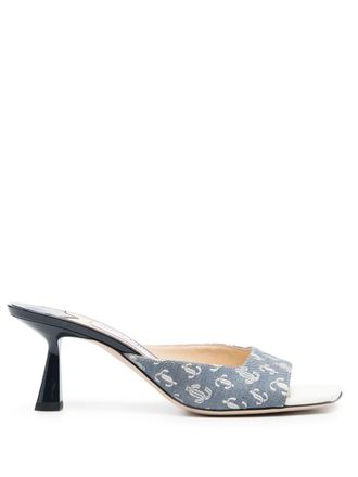 Jimmy Choo London mules Zania 75 mm en jean - Bleu