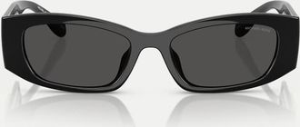 Michael Kors Rhodes lunettes de soleil rectangulaires &agrave; verres gris en noir