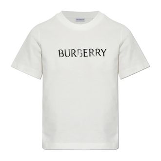 Burberry Femme, Tops, Blanc, Taille: 44 FR T-shirt Logo