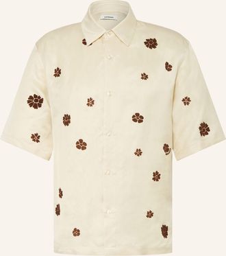 Sandro Sandro Kurzarm-Hemd Regular Fit Mit Leinen beige