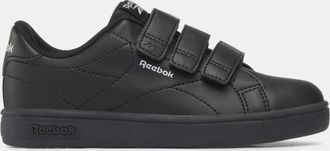 Reebok Unisex Kinder Court Clean Hook & Loop Straps Sneaker, Black Black Grey1, 32.5 EU