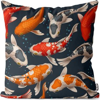 Void Watches Koi Karpfen Fische Kissenbezug Kissenhülle Sofakissen Kissen Deko Outdoor-Kissen Dekokissen, Kissen Größe:50 x 50 cm