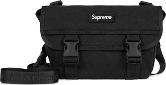 SUPREME Mini Kuriertasche mit Logo-Patch - Schwarz