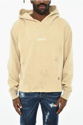 Dsquared2 Vintage Effect Cotton Hoodie Gr&ouml;&szlig;e M