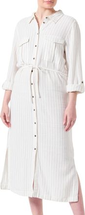 Only Blusenkleid Damen, Cloud Dancer/Stripes:Black Pinstripe, XS