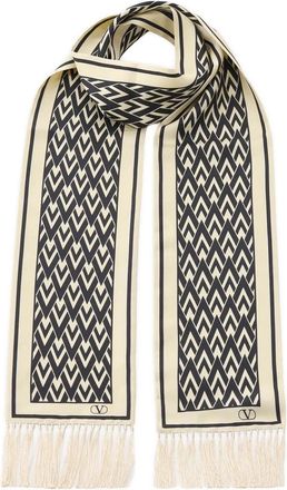 Valentino Garavani T&uuml;cher & Schals - Schal aus Seide - Gr. unisize - in Creme - f&uuml;r Damen