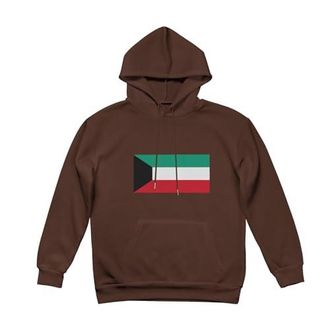 Generic Sweatshirt Koweit Doublure Polaire Koweit Drapeau Lettres Graphiques Pull Col Rond Manches Longues Coupe Ample Sweat V&ecirc;tewoments Plusieurs Couleurs du