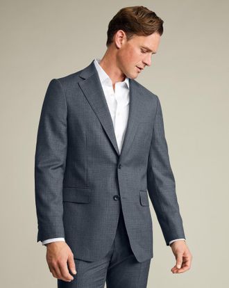 CHARLES TYRWHITT Italienisches Luxusanzug-Sakko - Graphitgrau