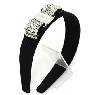 Ferragamo Pre-owned Coton accessoires-cheveux - Femme - Pre-owned - Noir - Taille: ONE Size