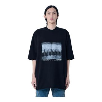 Rick Owens Jumbo SS T-Shirt - - Tops - Herren - Schwarzk - XL