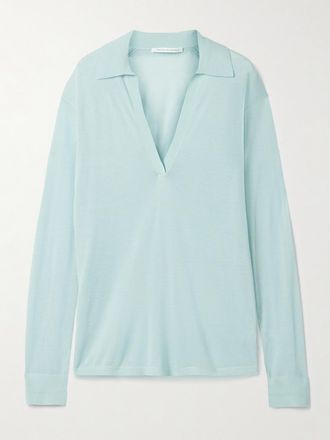 Maria McManus Oberteil Aus Kaschmir Mit Polokragen - Blau