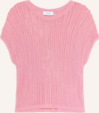 Comma Comma Strickshirt Mit Glitzergarn pink