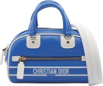 Dior 2022 mini Vibe Bowlingtaschen-Handtasche - Blau