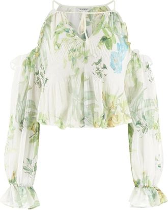 Guess Femme, Blouses et Chemises, Multicolore, Taille: 42 FR Emily Chiffon Blouse