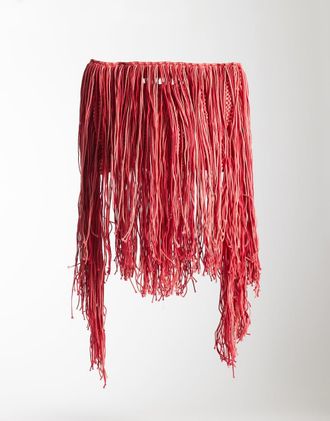 Asos Pochette au crochet &agrave; pampilles - Rose et rouge