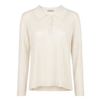 Stenstr&ouml;ms Seiden-Kaschmir-Polohemd - - Tops - Damen - Beige - M