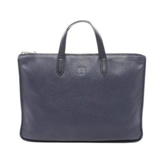 Loewe Pre-owned Anagram Aktentasche aus Leder - - Pre-owned - Herren - Blau - ONE SIZE