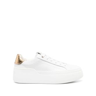 Ferragamo Femme, Chaussures, Blanc, Taille: 40 EU Baskets Plateformes en Cuir