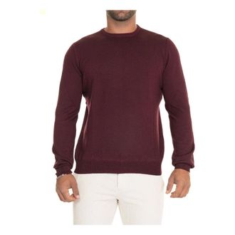 Gran Sasso Stone Washed Merinowolle Pullover - - Knitwear - Herren - Rot - 2XL
