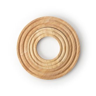 Continenta Untersetzer rund aus Gummibaumholz Ø 21 x 1,5 cm, Glas, Mehrfarbig, one Size