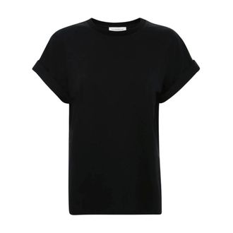 Victoria Beckham Femme, Tops, Noir, Taille: 40 FR Short Sleeve Chemises