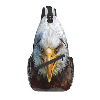 AOOEDM American Flag Eagle Cross Chest Bag Diagonally Sling Rucksack Crossbody Umhängetasche Reisen Wandern Daypacks für Männer Frauen
