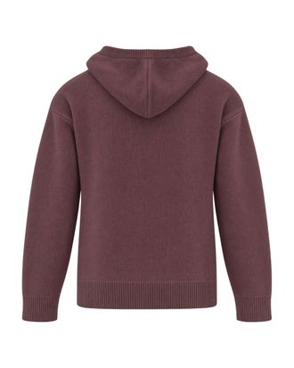 Diesel Wool-Rich Knit Hoodie - Burgundy