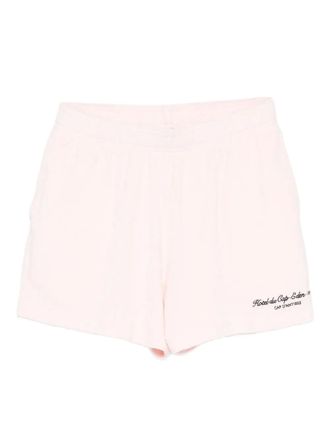 Sporty & Rich x Hotel du Cap Eden Roc short &agrave; logo brod&eacute; Eden Script - Rose