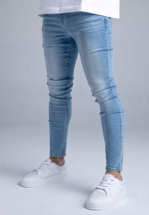 Siksilk M&auml;nnliche Gewaschene Blaue Skinny Jeans 38