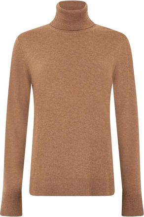 Max Mara Pull Col Roul&eacute; Smmallegra - Femme - Pulls - Brun - Taille: 42 FR