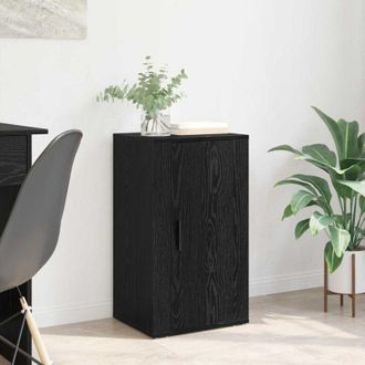 vidaXL Buffet Ch&ecirc;ne noir 40 x 33 x 70 cm Bois ding&eacute;nierie vidaXL