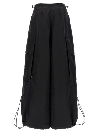 Palm Angels Womens Black Polyamide Casual Pants