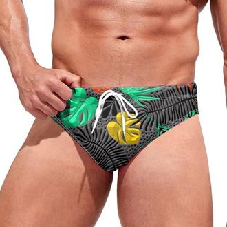 Generic Trunks Short de bain pour homme - Maillot de bain moulant - Short de bain pour homme - Short de bain &eacute;troit avec natation - Boxer amusant, Vert menthe