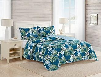 Tommy Bahama Bettwäsche-Set für Queensize-Bett, wendbare Baumwollbettwäsche mit passenden Bettlaken, atmungsaktive Wohnaccessoires für alle Jahreszeiten (Southern 