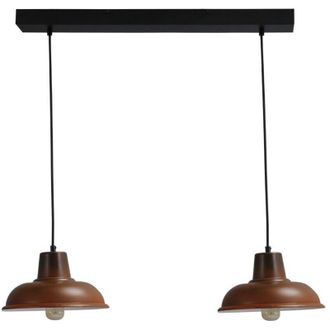 Masterlight Lampe de salle &agrave; manger Industria 2x26 Rural - 2045-25-06-S-70-2