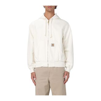 Carhartt Work in Progress Schwarzer Zip Hoodie f&uuml;r M&auml;nner - - Sweatshirts & Hoodies - Herren - Wei&szlig; - S
