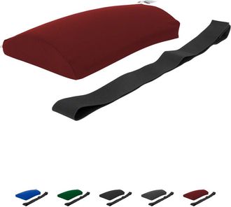 Sport-Tec Lendenkissen mit Bezug und Gurt Sitzkissen Rückenkissen für Büro und Auto