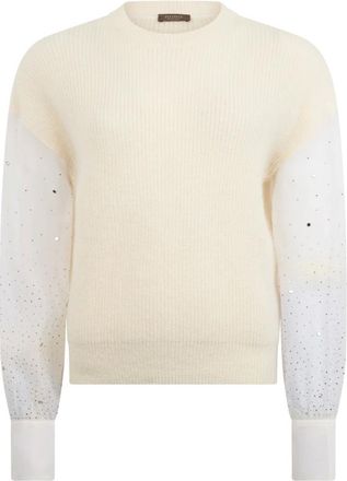 PESERICO Femme, Pulls, Beige, Taille: 38 FR Maille Ras du Cou