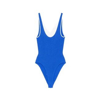 Hunza G Femme, Maillots de bain, Bleu, Taille: ONE Size S-Faye-Cr Crinkle One-piece