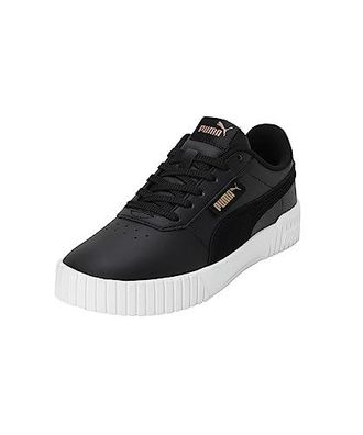 Puma Baskets Carina 2.0 Logobsession pour Femme, Puma Puma Noir Or Puma Blanc, 40 EU