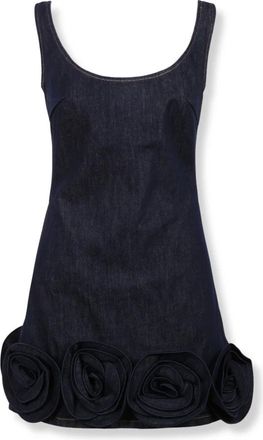 Self Portrait Femme, Robes, Bleu, Taille: 34 FR Mini-robe 3D &agrave; fleurs