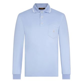 Moorer Homme, Tops, Bleu, Taille: M Polo &agrave; manches longues