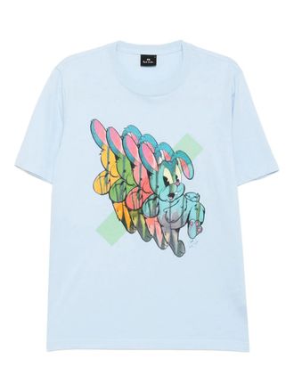 Paul Smith t-shirt à imprimé Bunny Repeat - Bleu