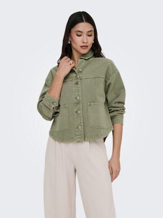 Jacqueline de Yong Jeansjacke JDYNOMA L/S SHACKET PNT DIA Baumwolle, Denim Style