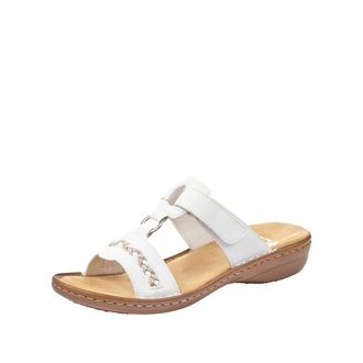 Rieker Damen Fr&uuml;hjahr/Sommer 60888 Pantoletten, White 80, 39 EU