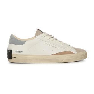 Crime London Homme, Chaussures, Blanc, Taille: 40 EU Distressed Baskets