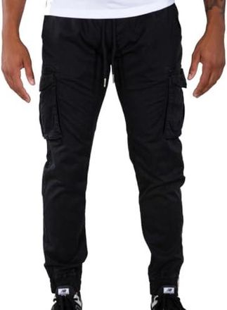 Alpha Industries Alpha Indutries Pantalon de Jogging en sergé de Coton Pantalon de Loisirs pour Homme Black